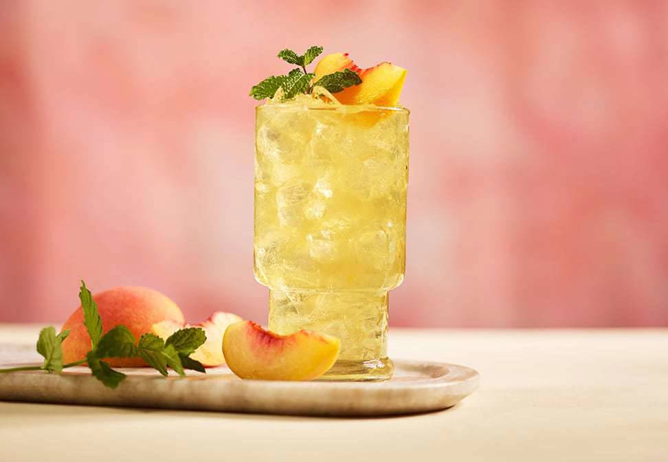Peach Smash Mocktail - Non-Alcoholic Recipe | OHLQ